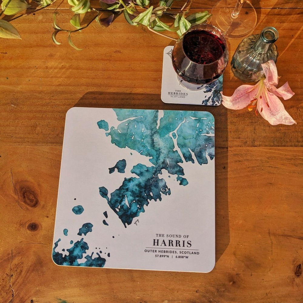 Scotland Table Mat Watercolour Map