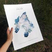 Isle of Islay Watercolour Map